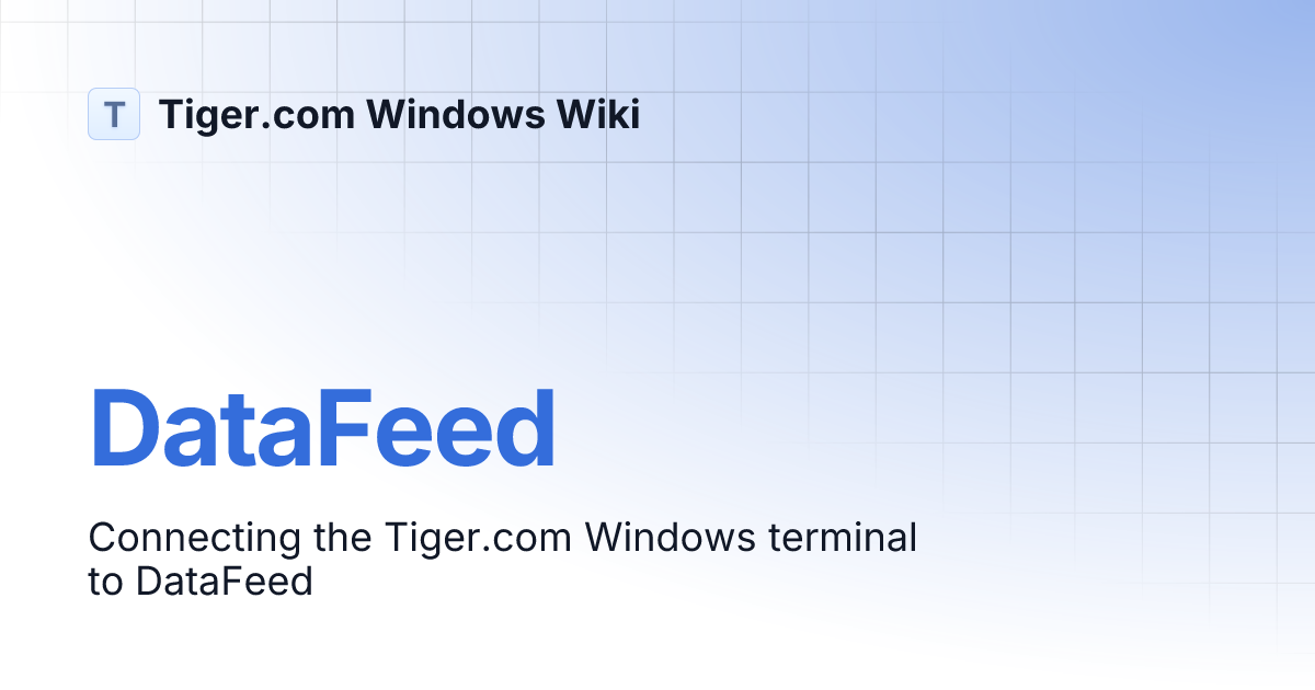 DataFeed | English | Tiger.com Windows Wiki