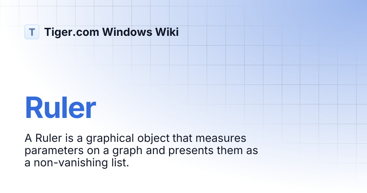 Ruler | English | Tiger.com Windows Wiki