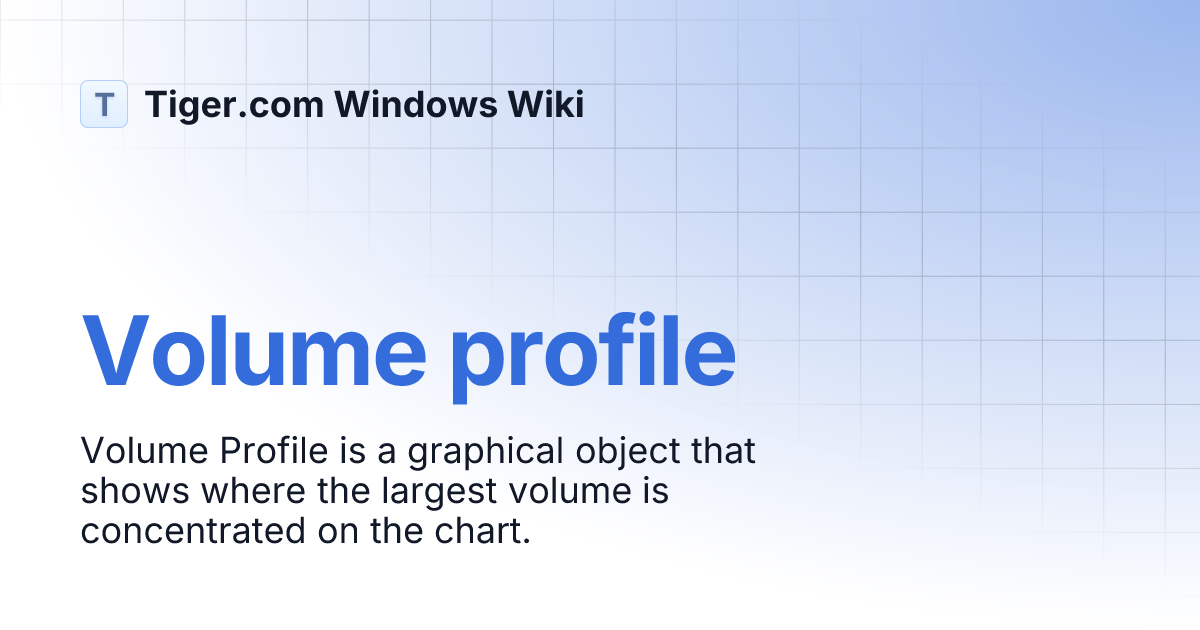 Volume profile | Tiger.com Windows Wiki